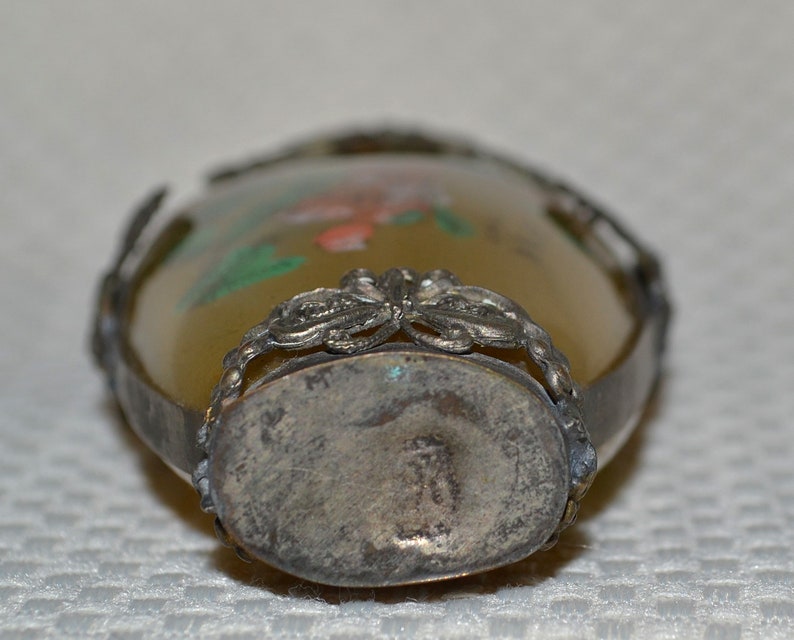 Vintage Reverse Painted Snuff Bottle Painted Tiger Glass - Etsy