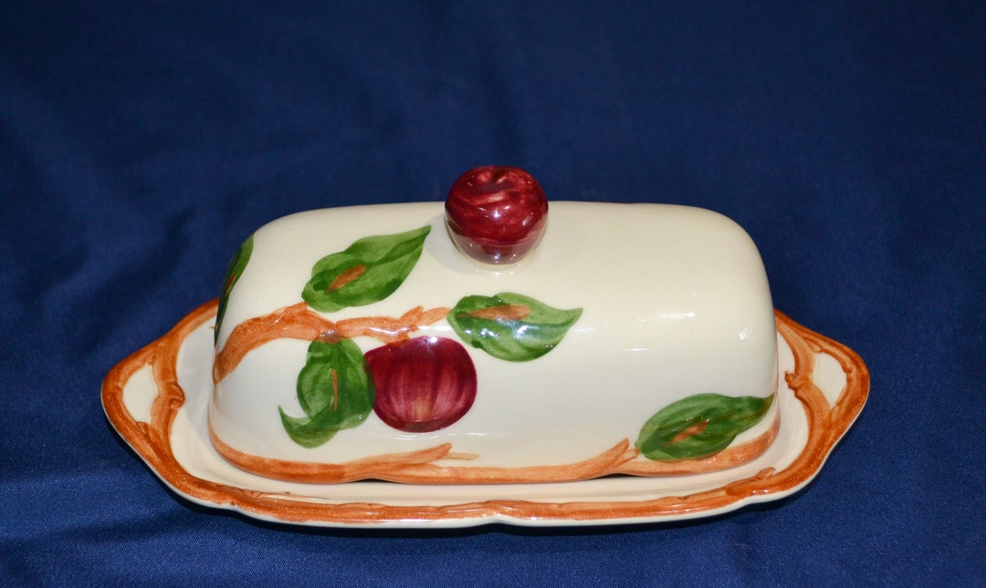 Franciscan Apple Covered Butter Dish, Franciscan Covered Butter Server ...