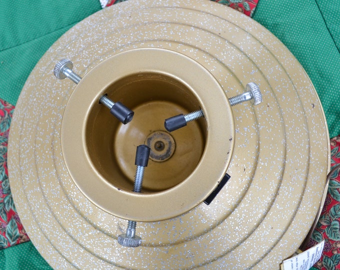 Vintage Musical Rotating Christmas Tree Stand, Star Bell Rotating ...