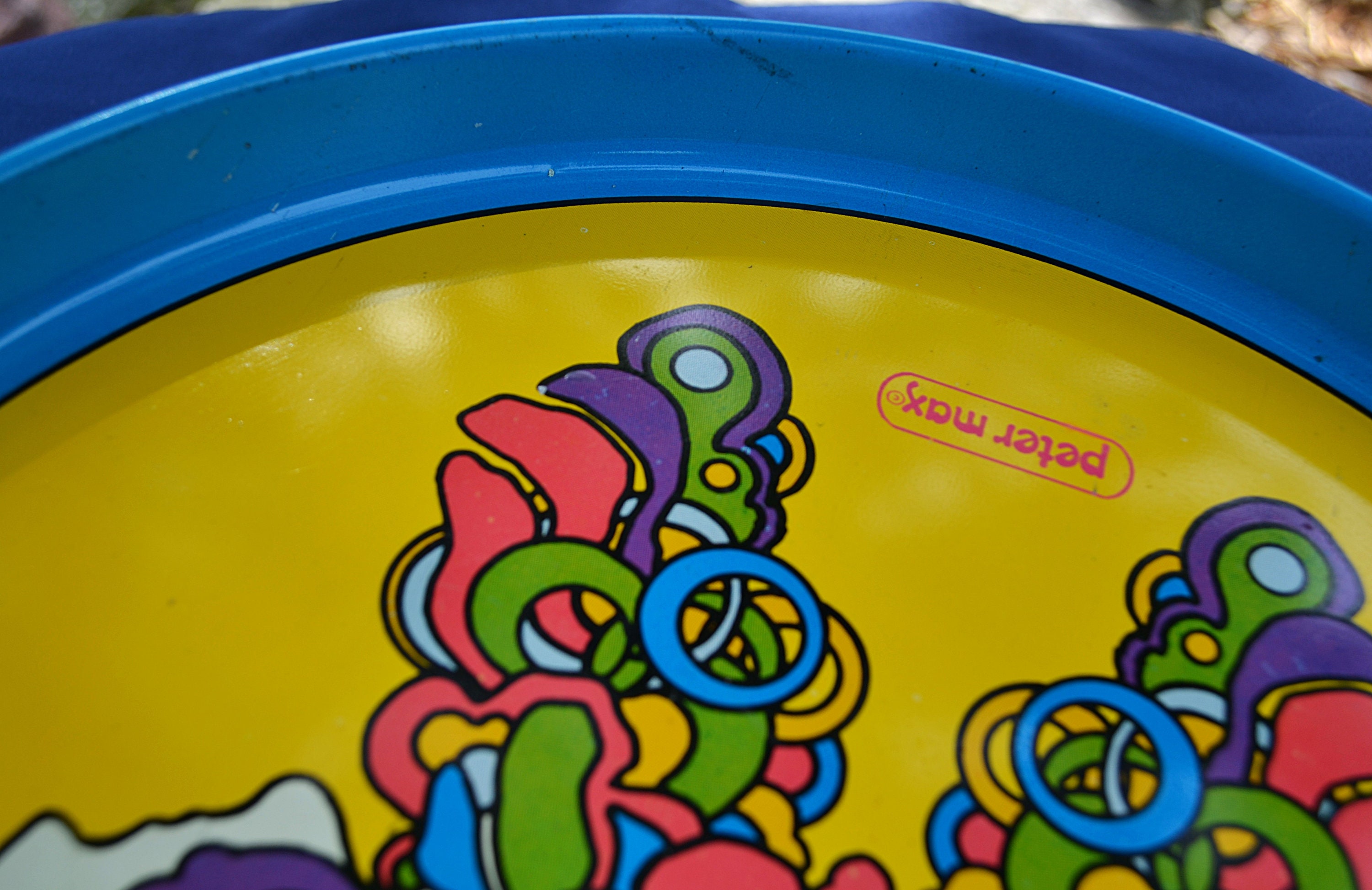 Peter Max Butterfly Tray Peter Max Butterfly Girl Serving - Etsy