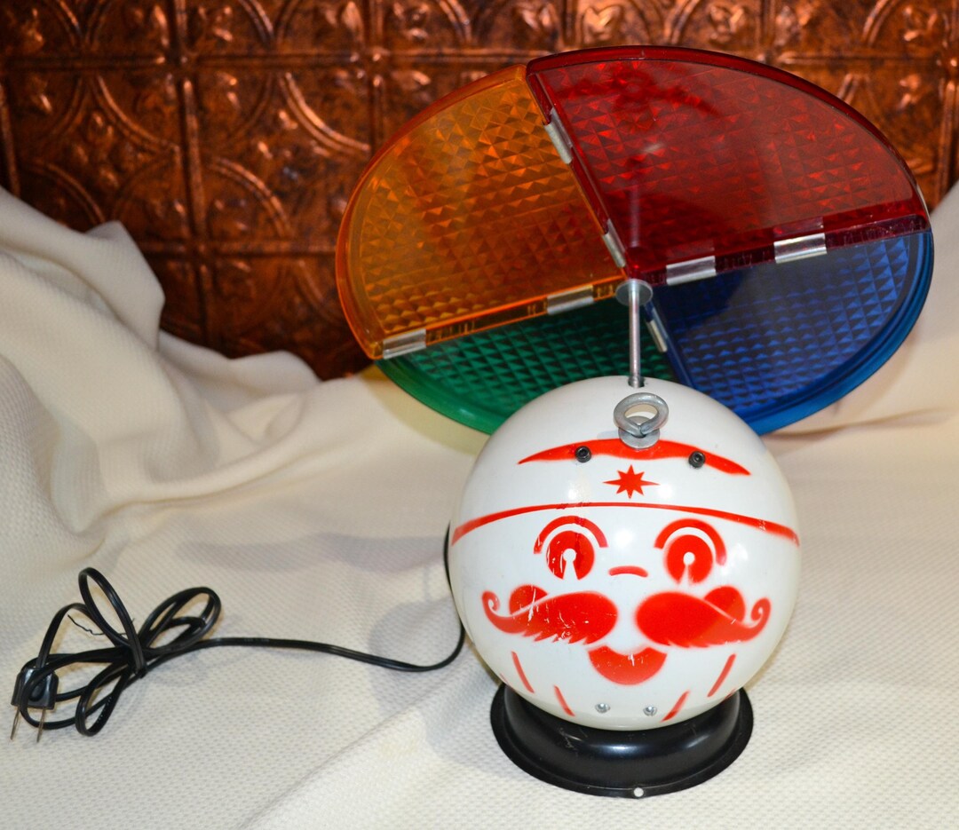 Restored Rainbow Santa's Head Christmas Color Wheel, Christmas Tree ...