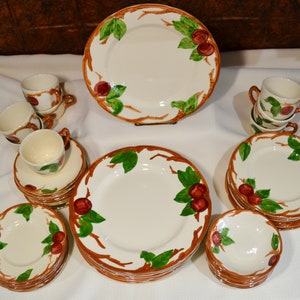 Franciscan Apple Dinnerware 48 Piece Set, Franciscan Apple Ware Dishes ...