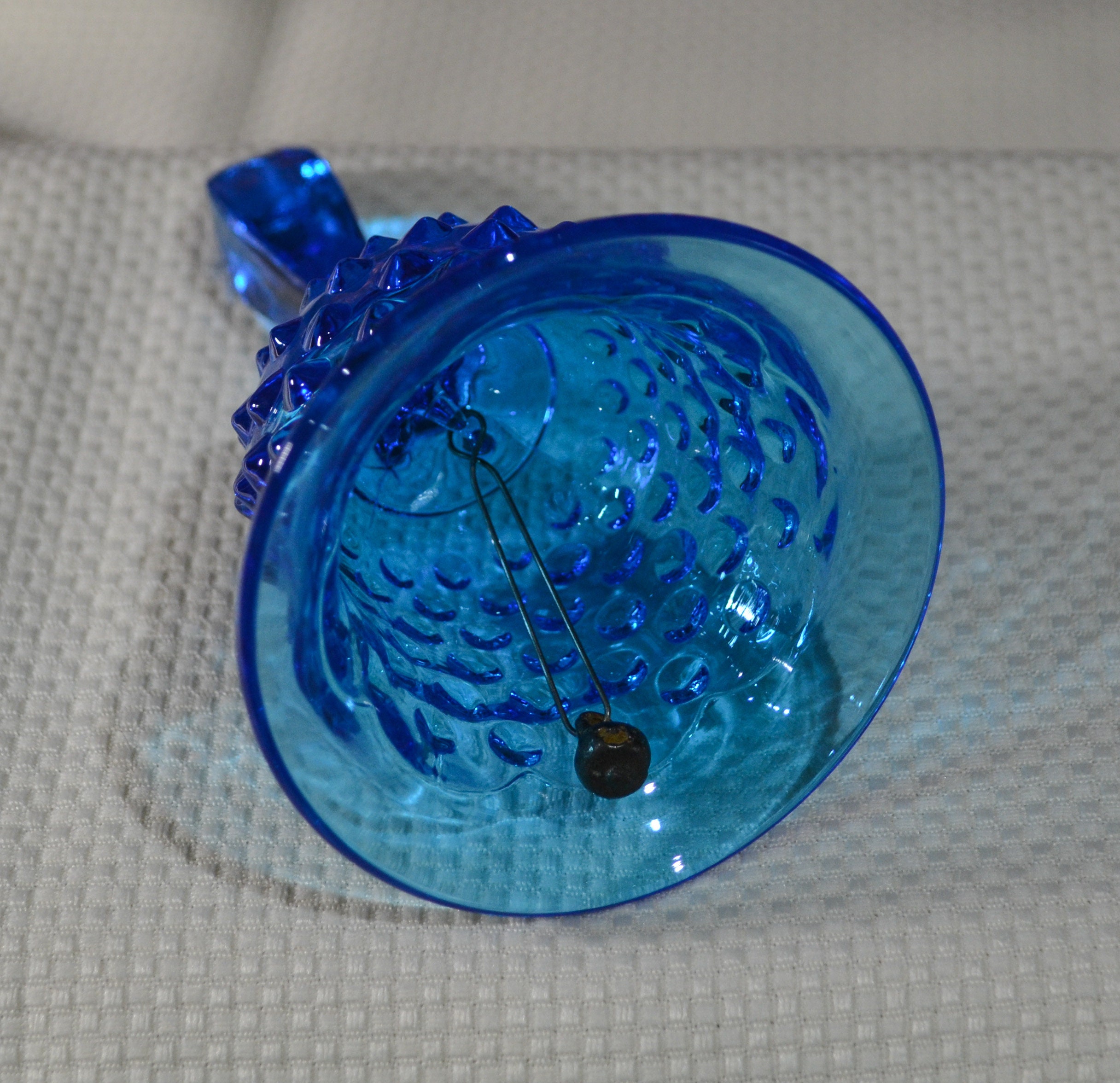 Fenton Blue Hobnail Glass Bell Fenton Glass Bell - Etsy