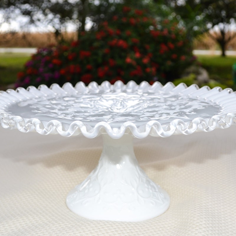 White Cake Plate - Etsy