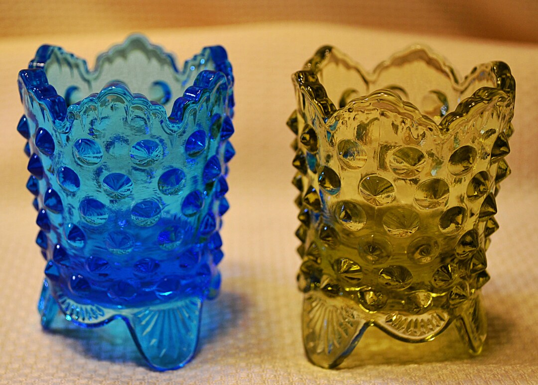 Footed Hobnail Toothpick Holders - Etsy
