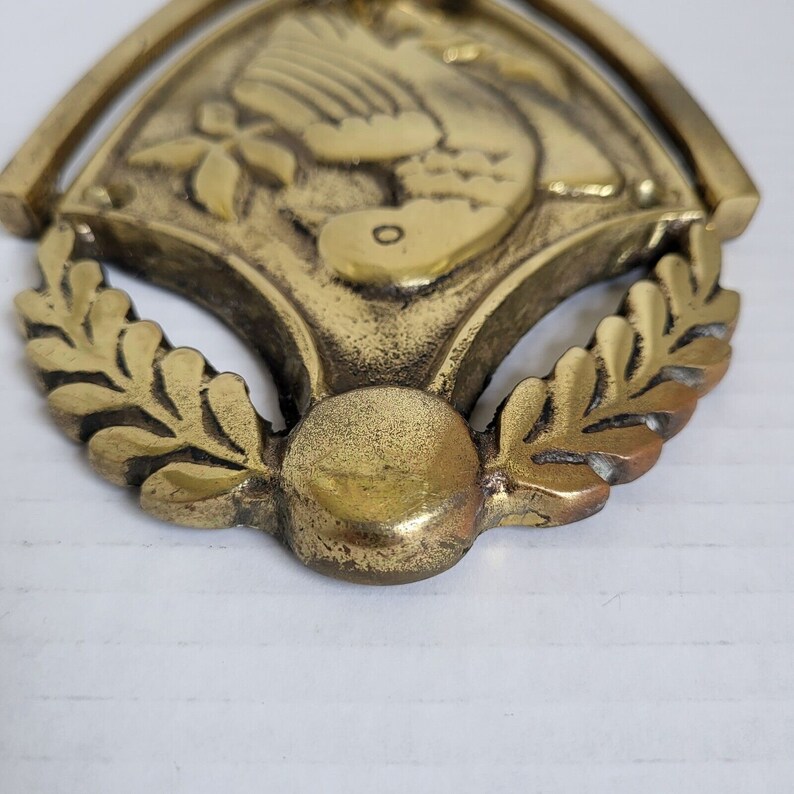 Vintage Maleck Industries Brass Door Knocker Dove Bird Ma Leck 1981 ...