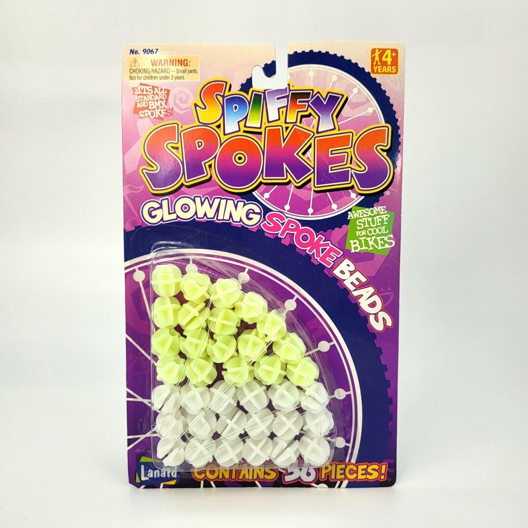 Lanard Vintage BMX Bike Spiffy Spokes Glowing Snap Spoke Beads 36 Pieces 1990s - Etsy