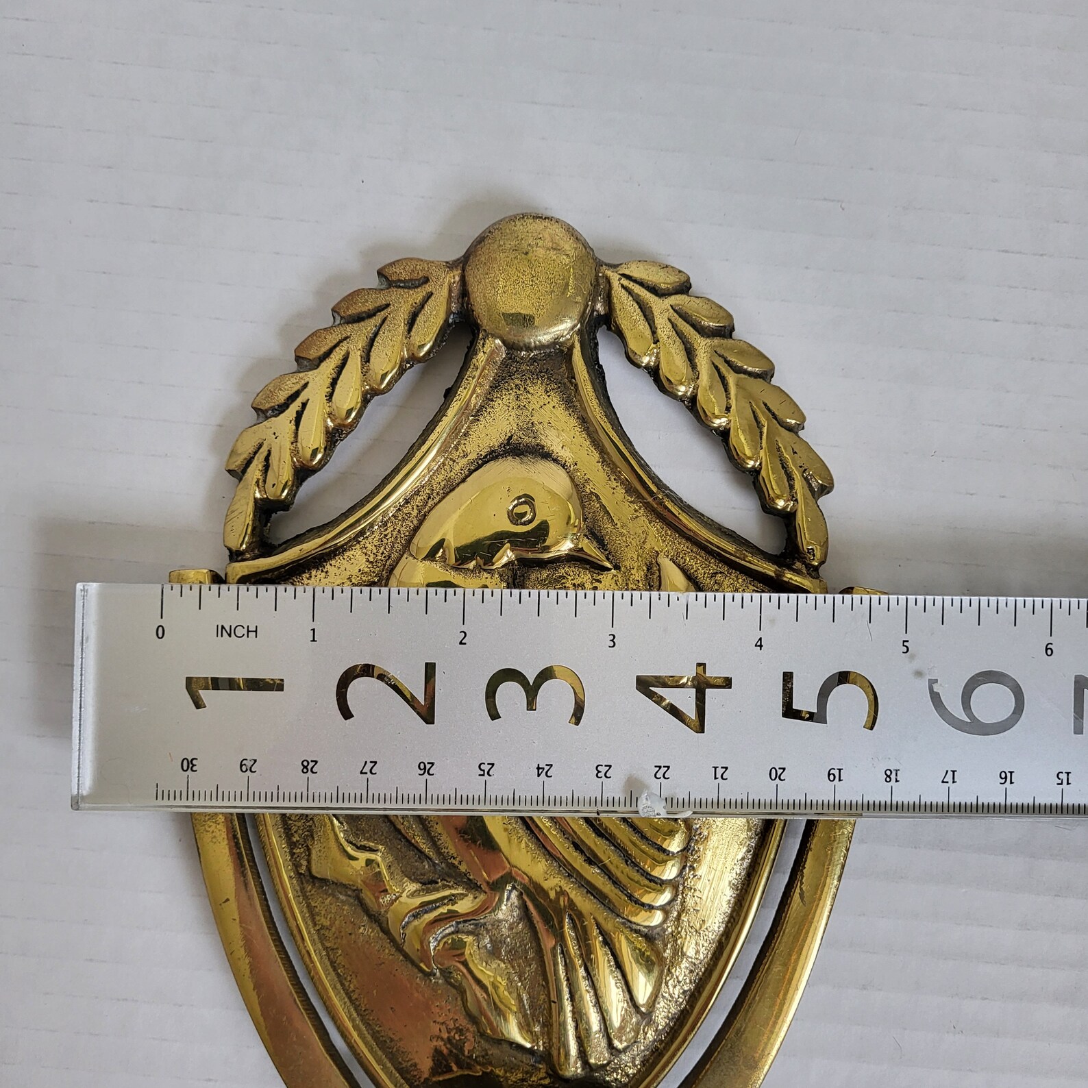 Vintage Maleck Industries Brass Door Knocker Dove Bird Ma Leck 1981 ...