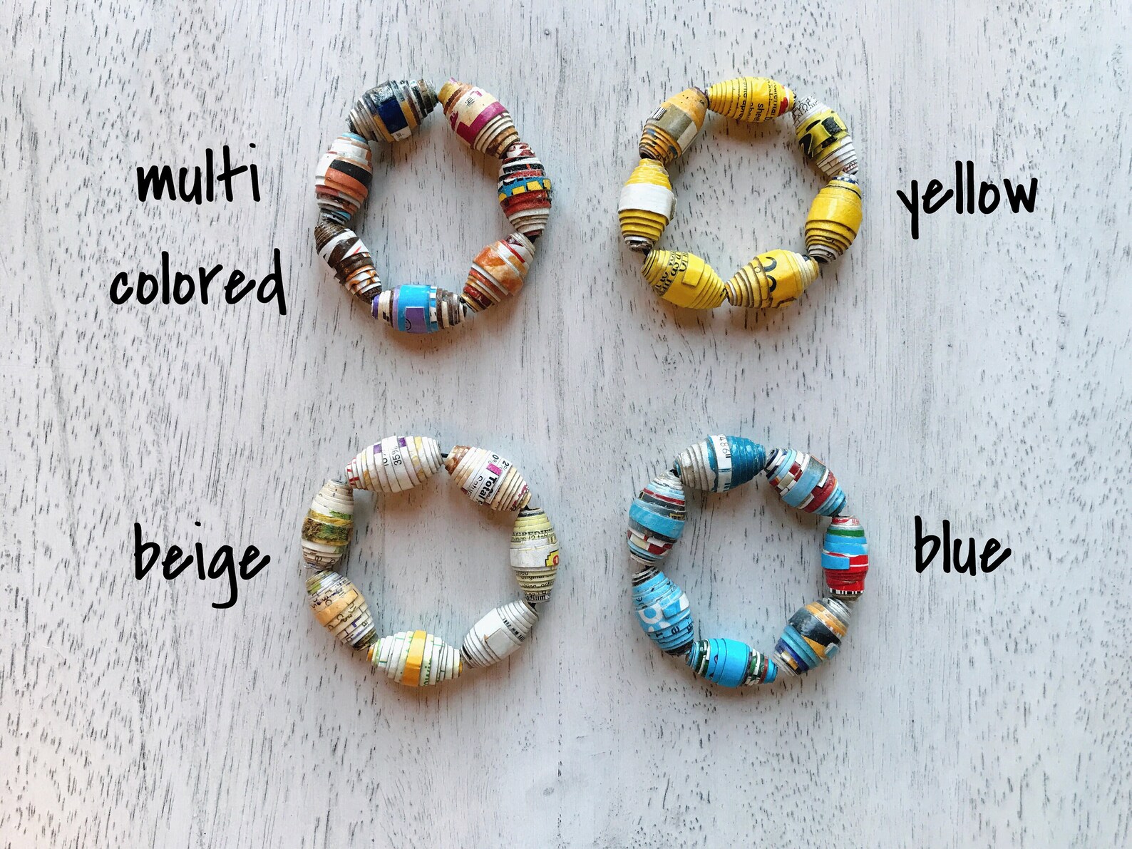 Cereal Box Bead Bracelet. Colorful Jewelry. Chunky Bracelet. Haitian ...