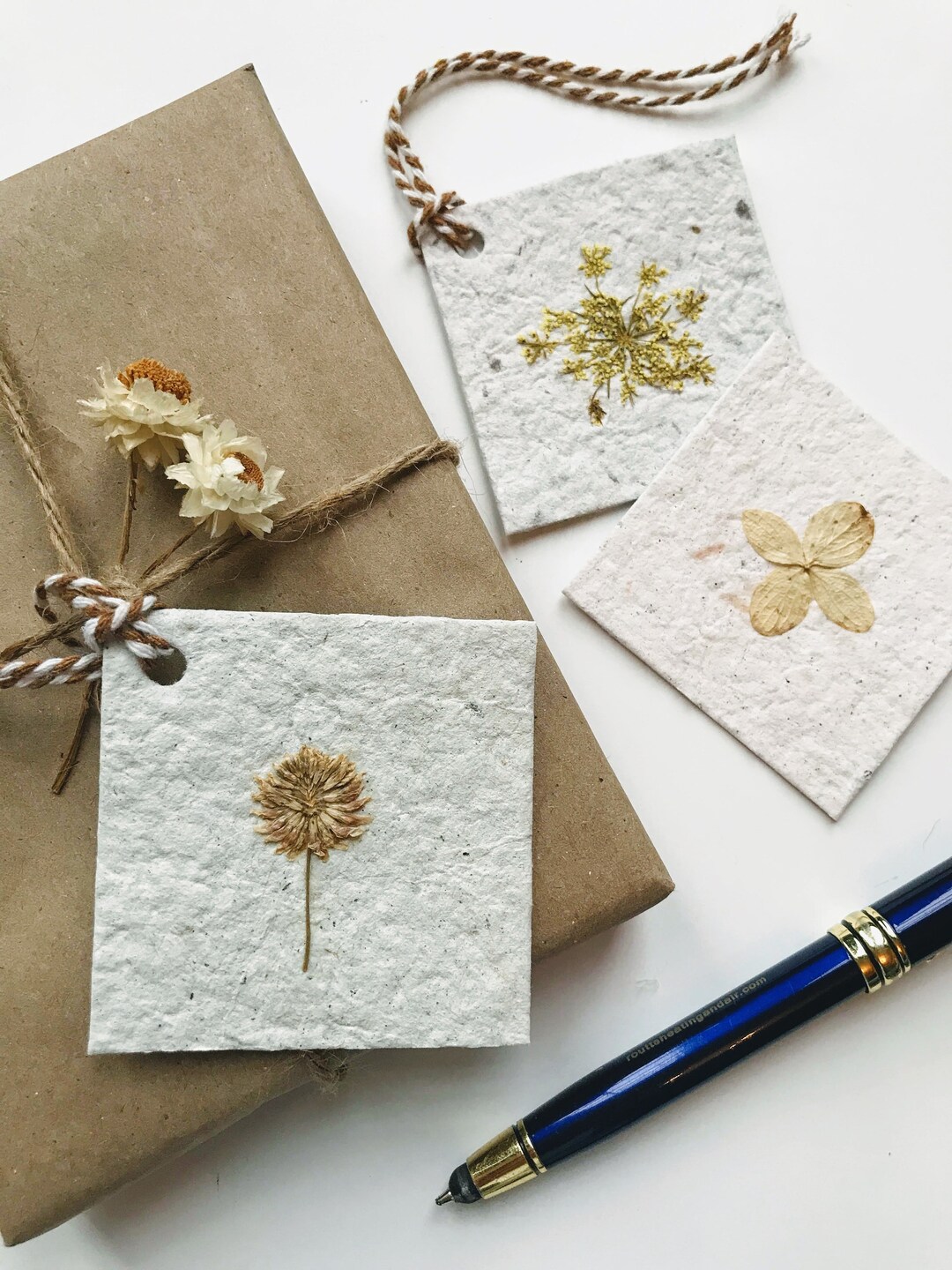 Plants and Flowers Gift Tag Sets. Made in Haiti. Sets of 6. Leaves and ...