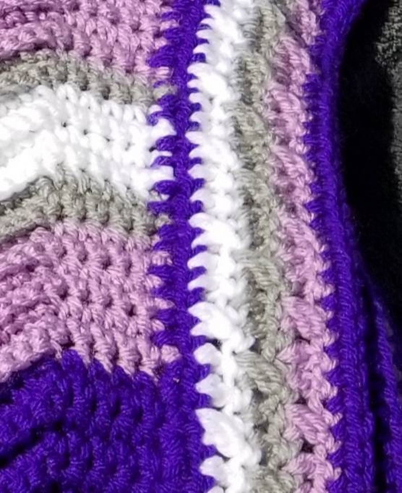 Large Throw Afghan Blanket, Purple Bedding, Couch Throw, Twin Bedding ...