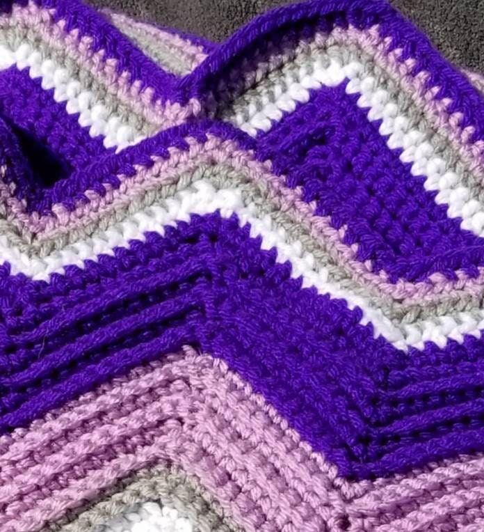 Large Throw Afghan Blanket, Purple Bedding, Couch Throw, Twin Bedding ...