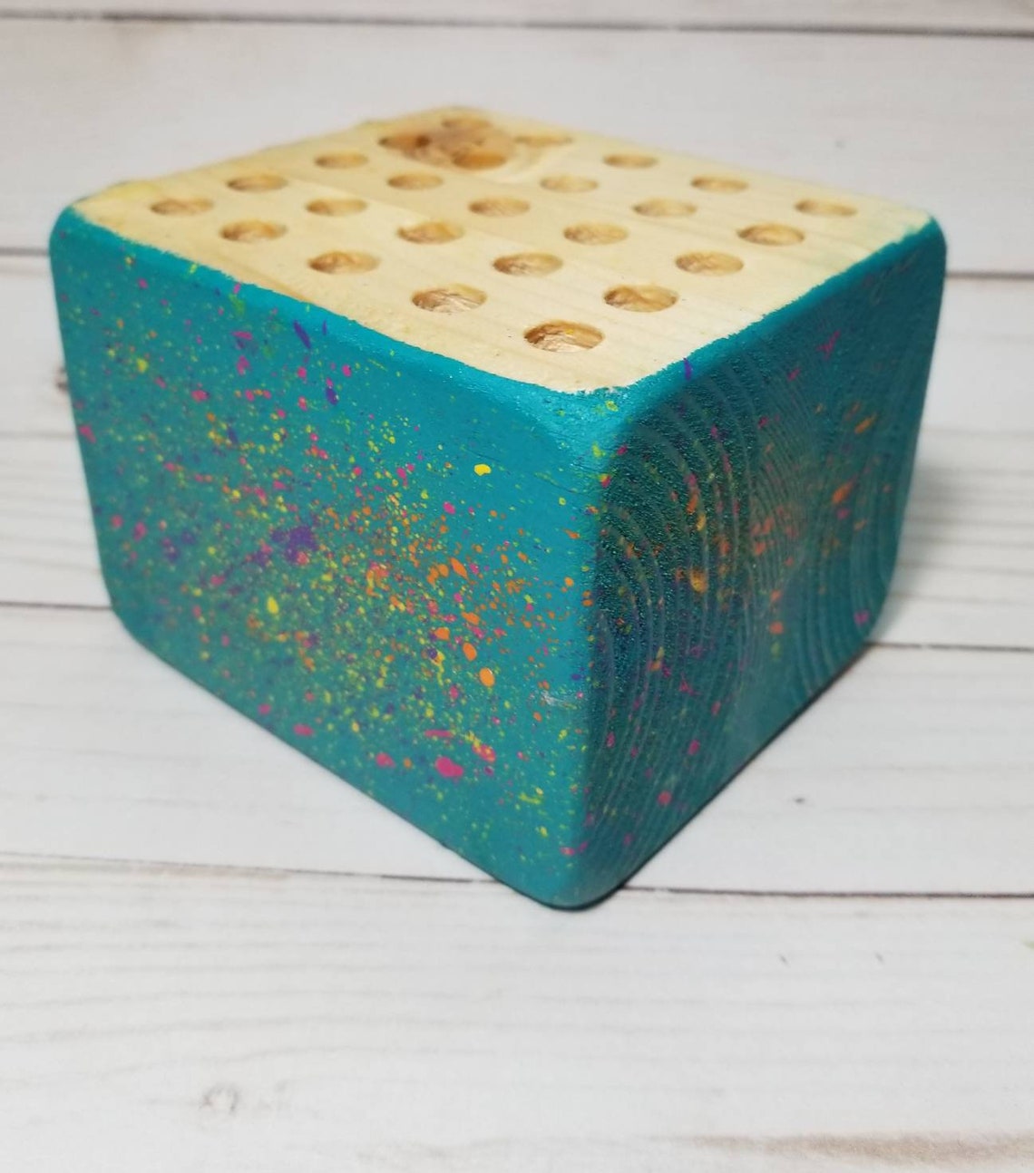 Pencil Block Brush Holder Desk Block Art Supply Tool - Etsy