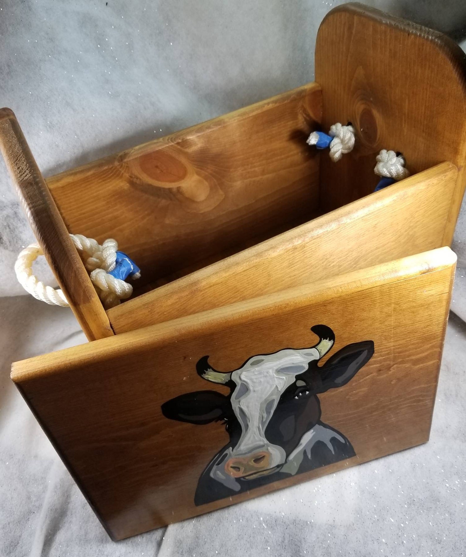 Cow Storage Box Wooden Box W Lid Treasure Storage Book Box - Etsy