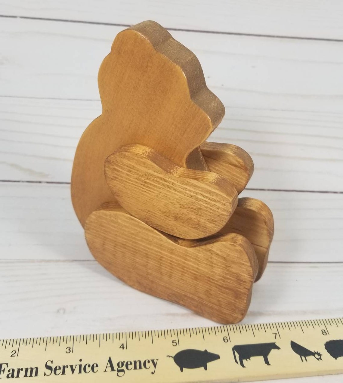 Wood Bear Ornament Shelf Decor Poseable 3D Moveable Bear | Etsy