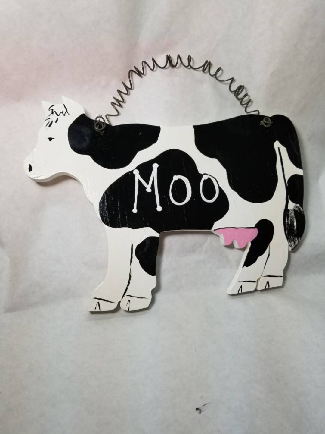 Country Cow Sign, Cow, Door Hanger, Farm Sign, Wire Hung Wood Sign ...