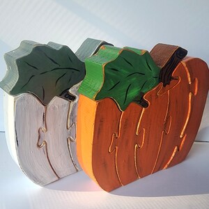 Pumpkin Puzzle, White Pumpkin, Host Gift, Seasonal Decor, Conversation ...