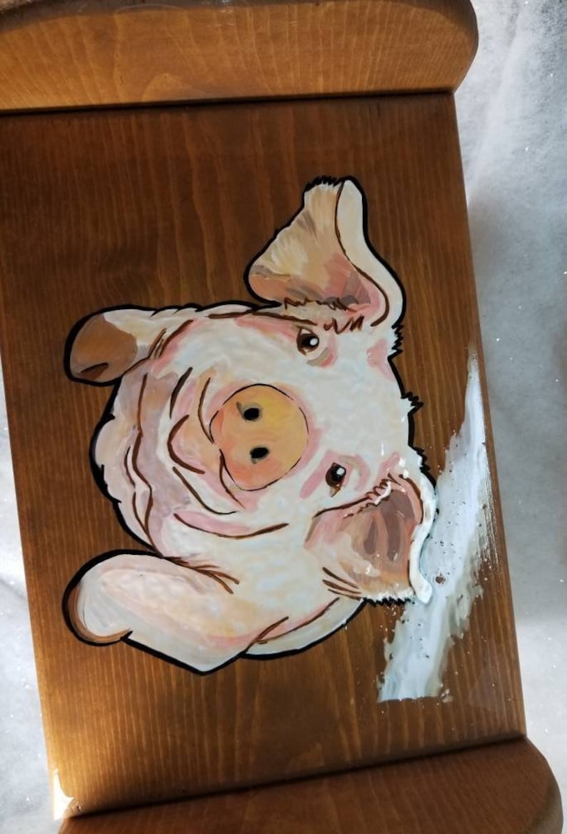 Pig Storage Box Wooden Box W Lid Treasure Storage Book Box - Etsy