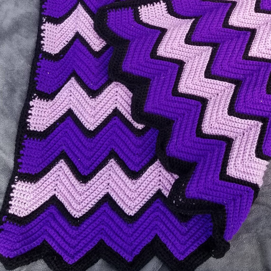 Large Throw Afghan Blanket, Purple Bedding, Couch Throw, Twin Bedding ...