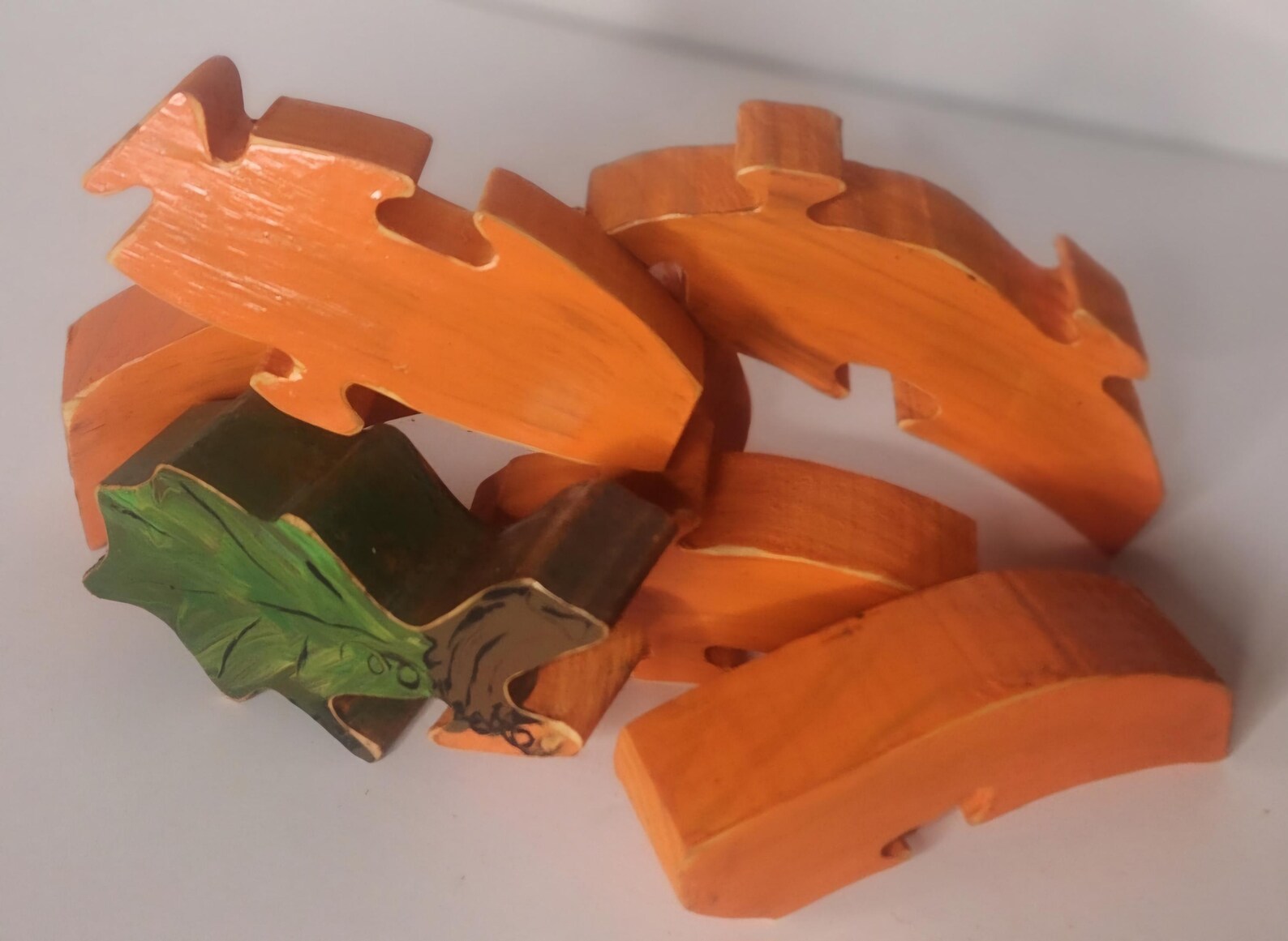 Black Cat and Pumpkin Puzzle, Wooden Puzzle, Conversation Piece ...
