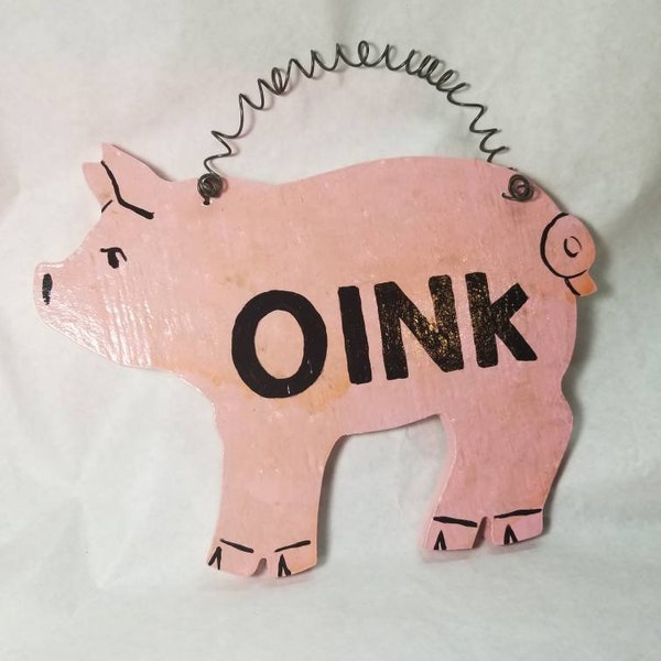 Wooden Pig Door Hanger for Wall - Etsy