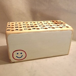 Teacher Gift, Pencil Holder, Numbered, Personalized Wood Block, School ...