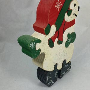 Snowman Puzzle Christmas Decor Snowman Puzzle Holiday Toy - Etsy