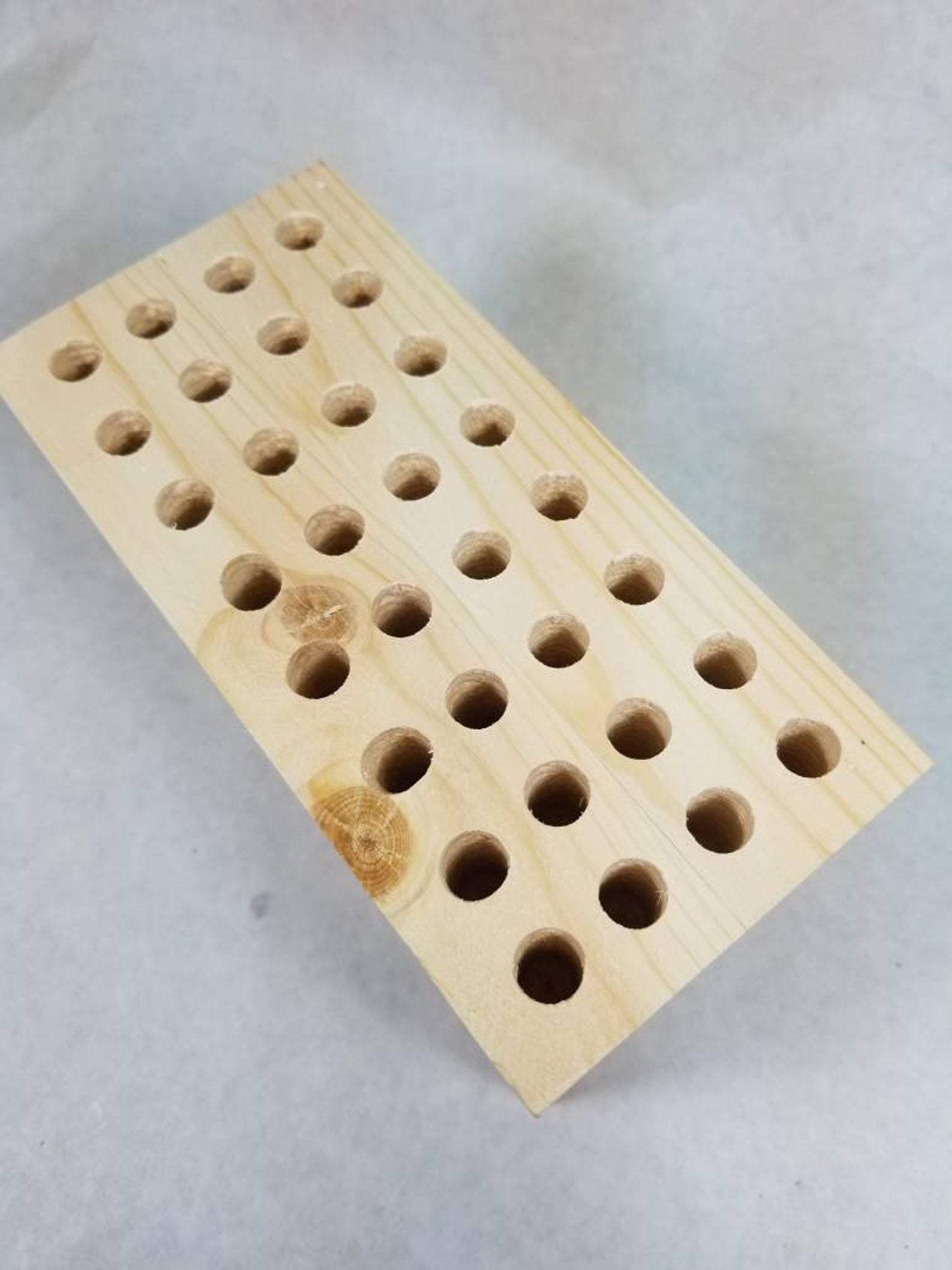 Unfinished Pencil Block 32 Hole Pencil Holder 3/8 - Etsy