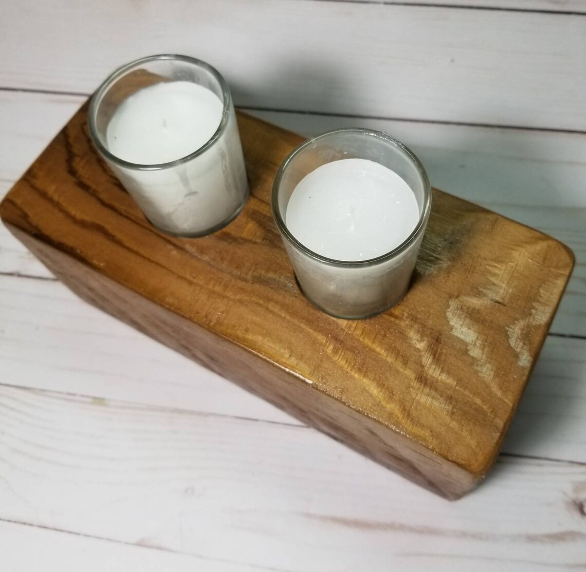 Barn Wood Candle Block, Vintage Barn Timber Decor, Candle Holder ...