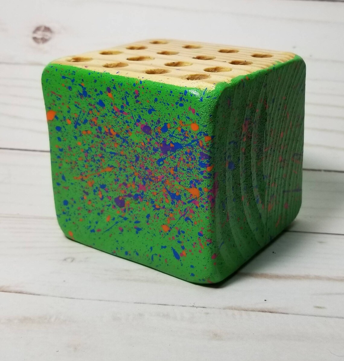 Pencil Block Brush Holder Desk Block Art Supply Tool - Etsy