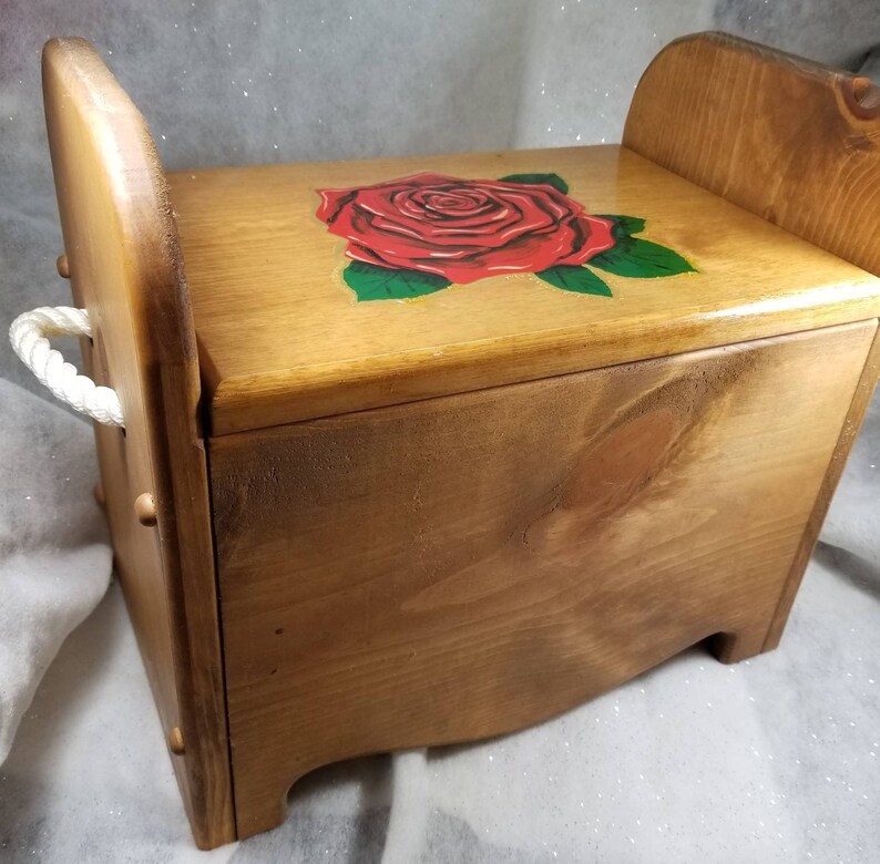 Rose Storage Box Wooden Box w Lid Mother's Day Gift | Etsy