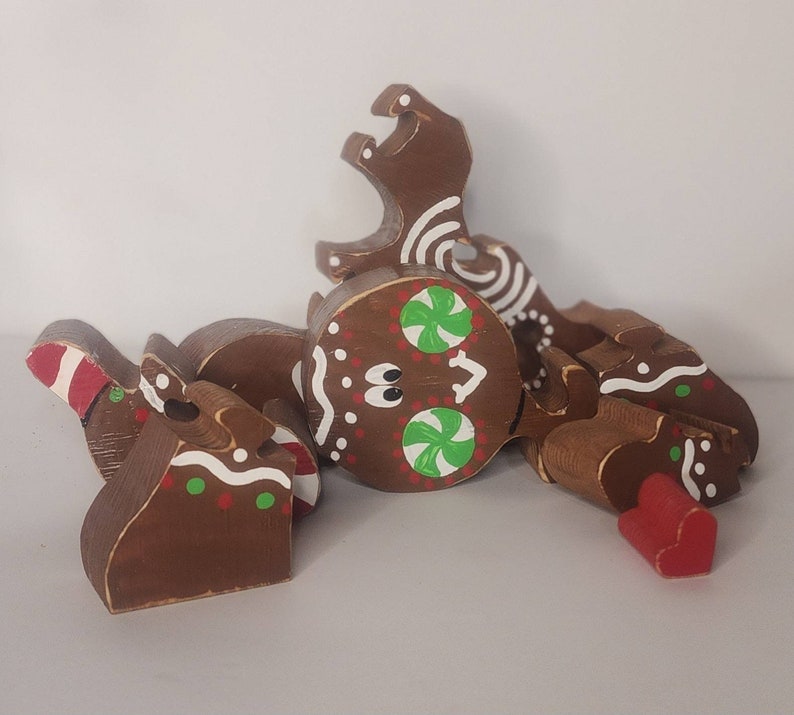 Gingerbread House Gingerbread Man Puzzles Wood Decor - Etsy