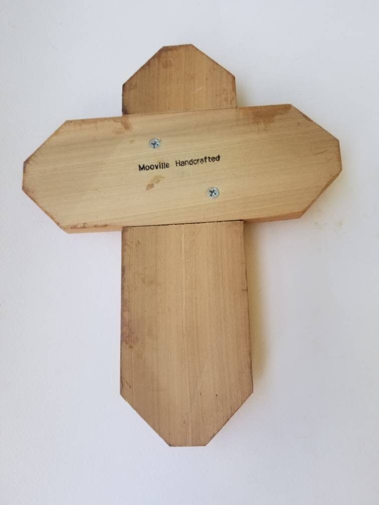 Overlay Cross Wall Hanging, Wood Cross, Poplar With Fruitwood Stain ...
