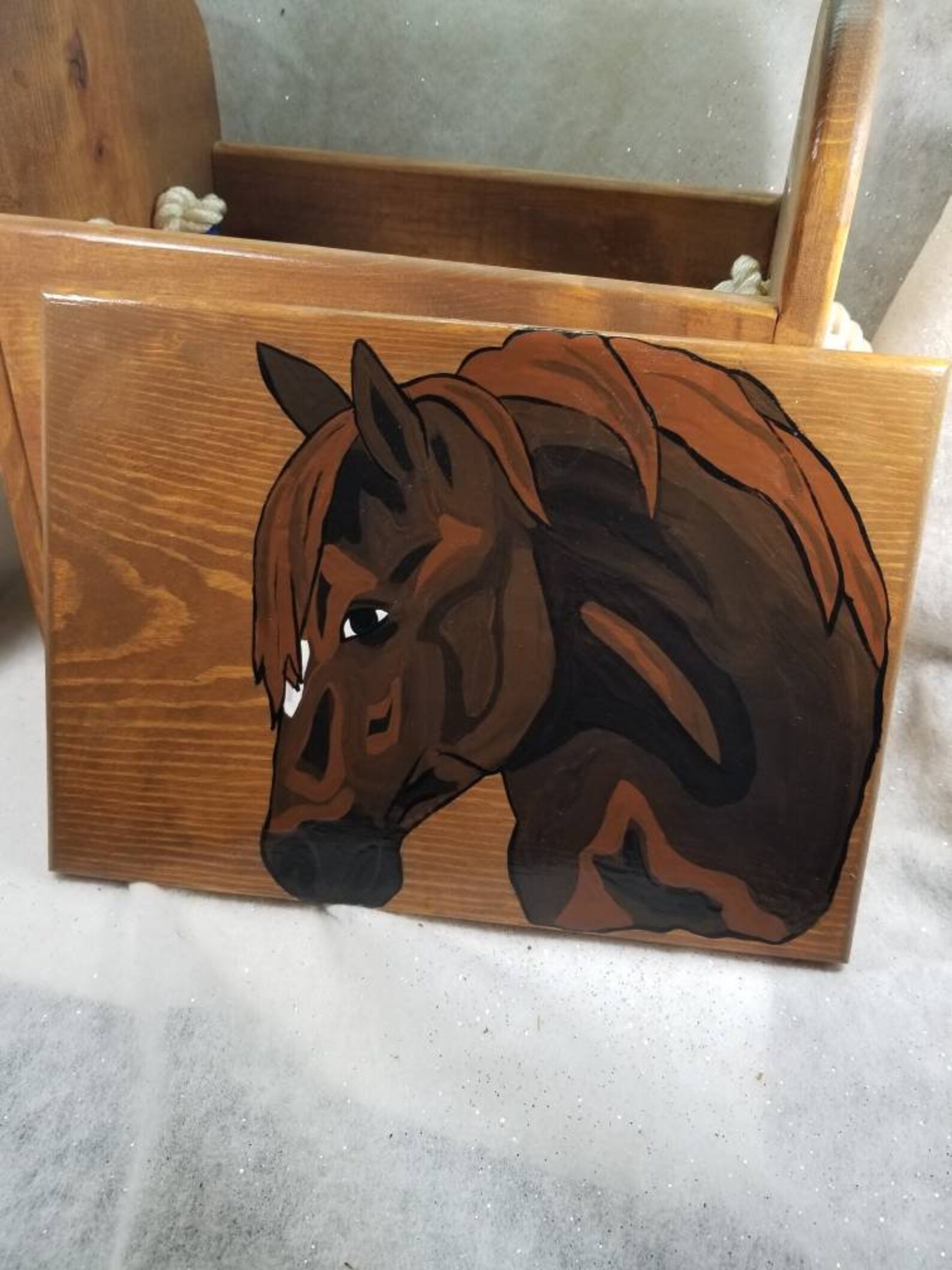 Horse Storage Box Wooden Box W Lid Treasure Storage Book | Etsy