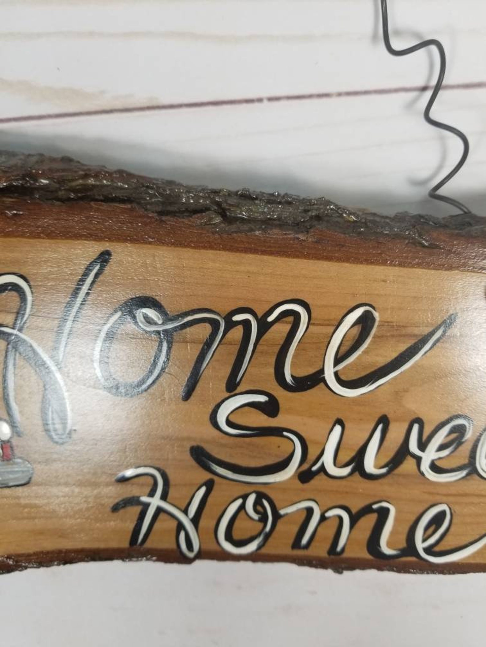 Red Truck Sign, Live Edge Plum Slab Sign, Wall Decor, Home Sweet Home ...