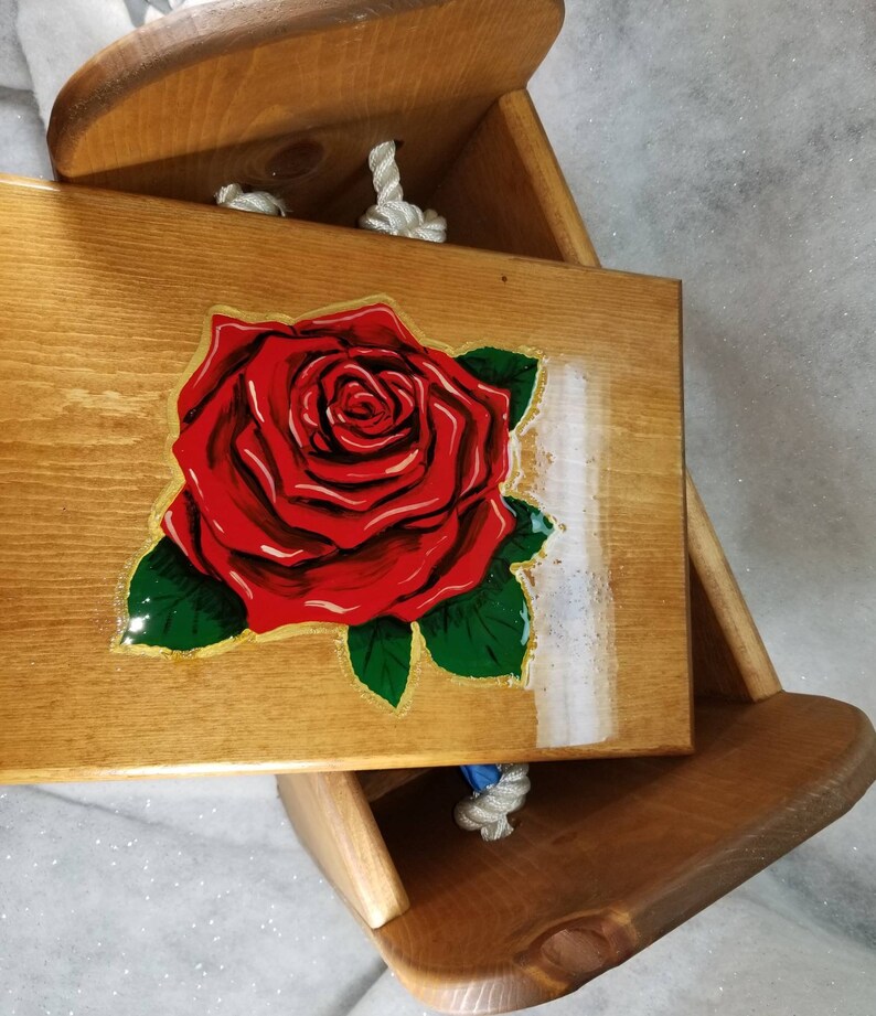 Rose Storage Box Wooden Box w Lid Mother's Day Gift | Etsy