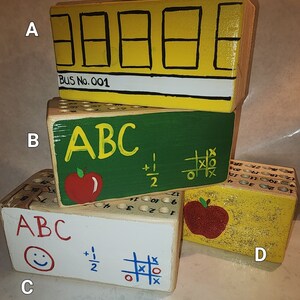 Teacher Gift, Pencil Holder, Numbered, Personalized Wood Block, School ...