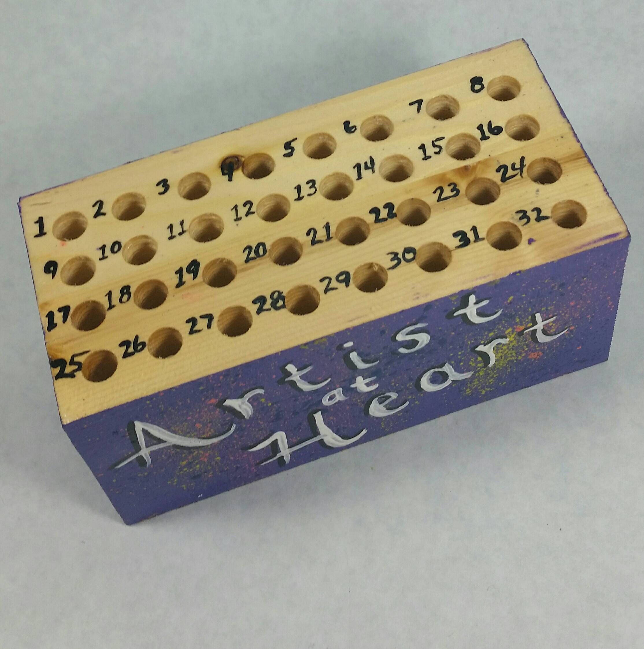 Pencil Block Pencil Holder Purple Artist Colored Pencil | Etsy