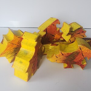Fall Leaf Puzzle, Table Decoration, Season Decor, Falling Leaf ...