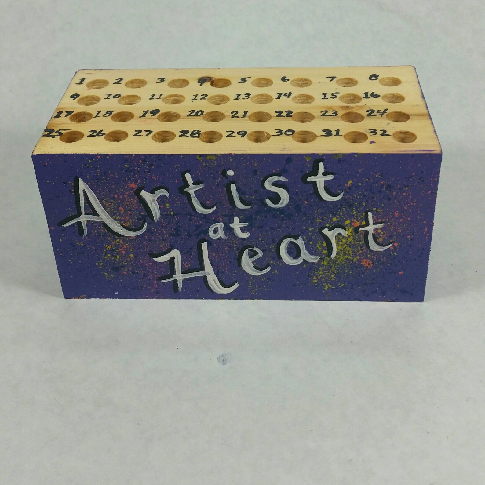 Pencil Block Pencil Holder Purple Artist Colored Pencil | Etsy