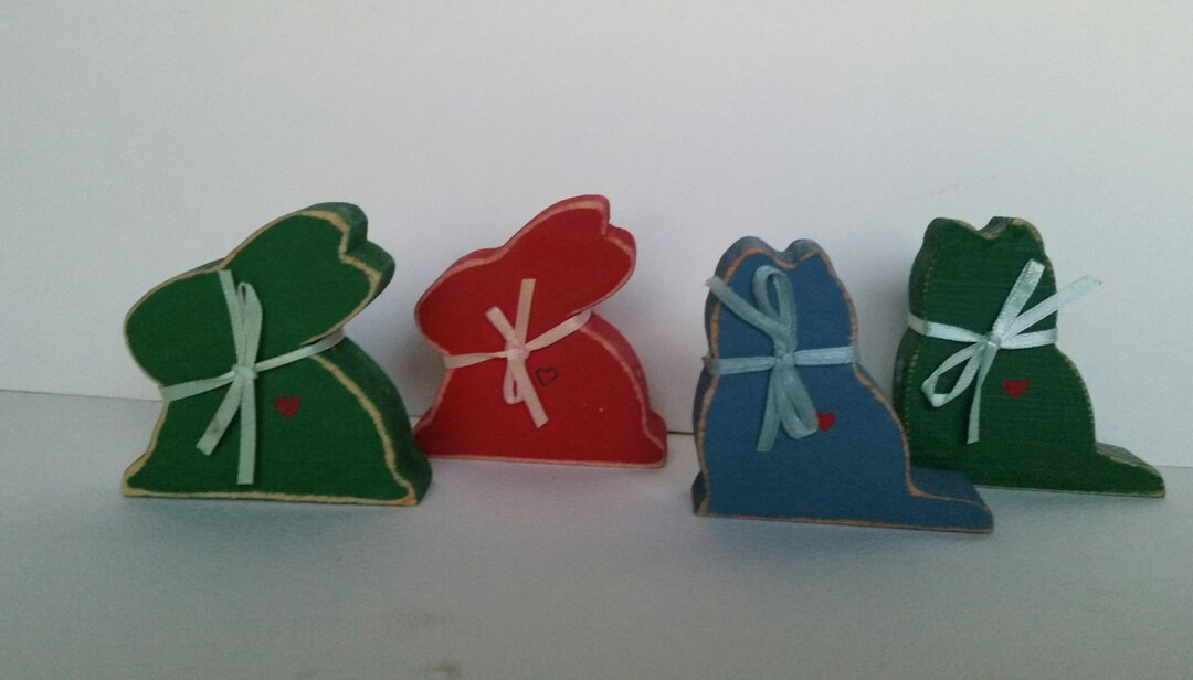 Small Shelf Sitters, Easter Decoration, Kitties and Bunnies Country ...