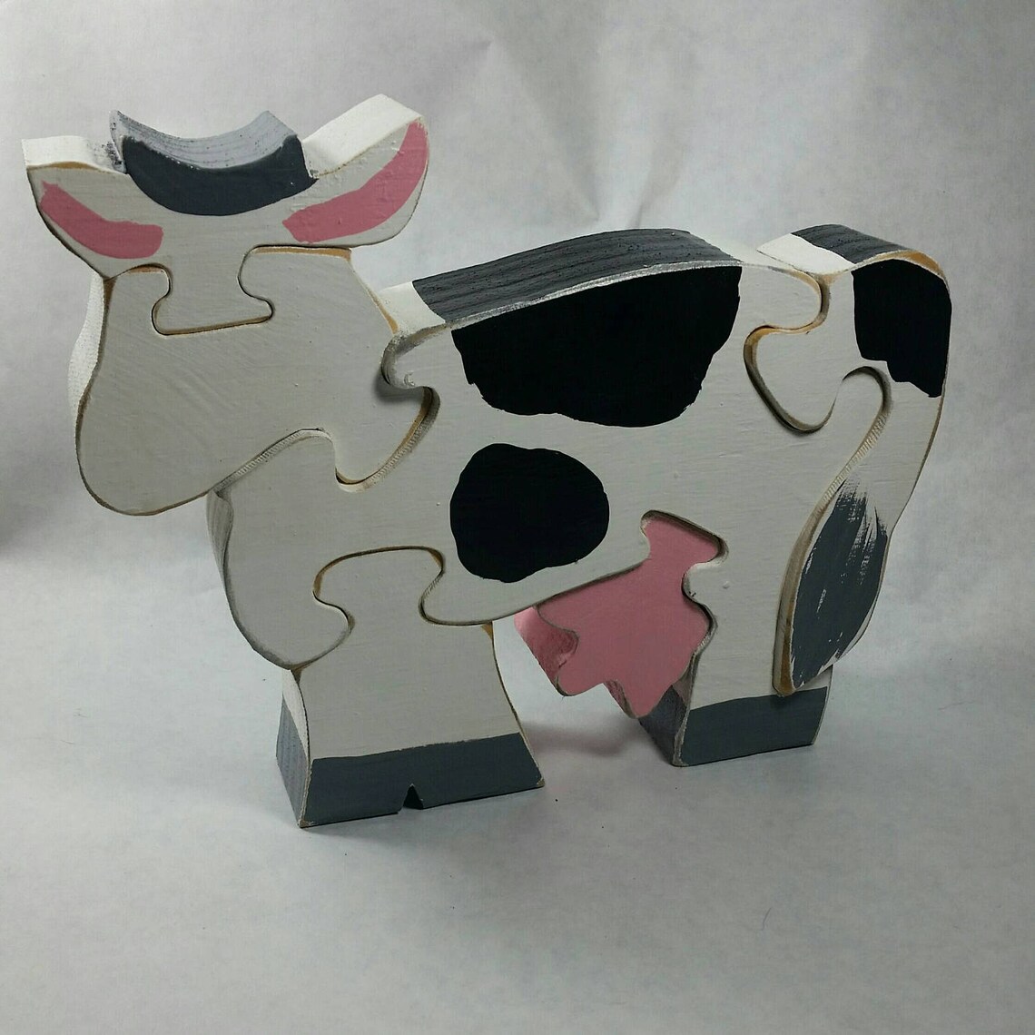 Cow Puzzle Country Decor Farmhouse Rustic 6.5 Tall - Etsy