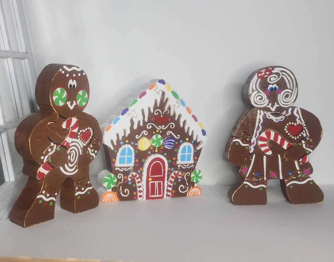 Gingerbread House, Gingerbread Man, Puzzles, Wood Decor, Holiday ...