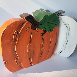 Pumpkin Puzzle, White Pumpkin, Host Gift, Seasonal Decor, Conversation ...