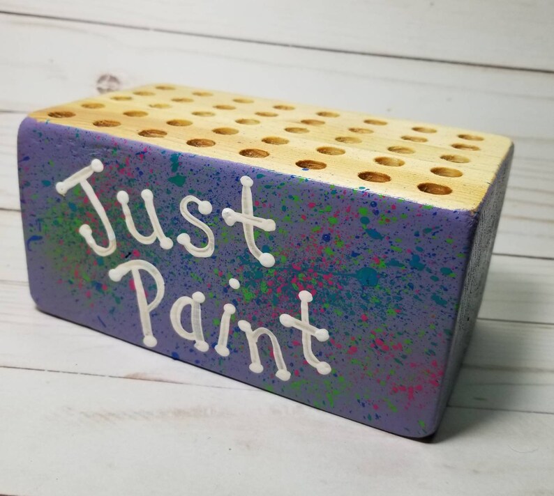 Pencil Block Brush Holder Desk Block Art Supply Tool - Etsy