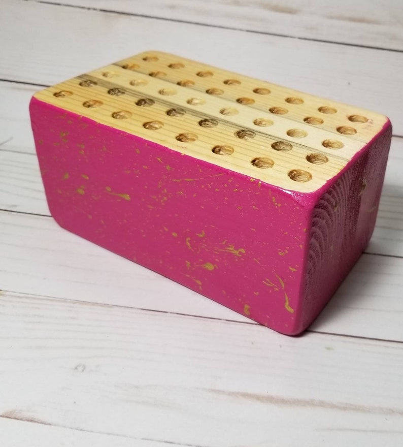 Pencil Block Brush Holder Desk Block Art Supply Tool | Etsy