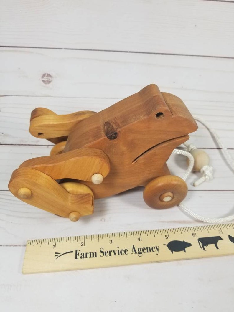 Hopping Frog, Push Toy, Rolling Toy, Nursery Decor, Baby Shower Gift ...