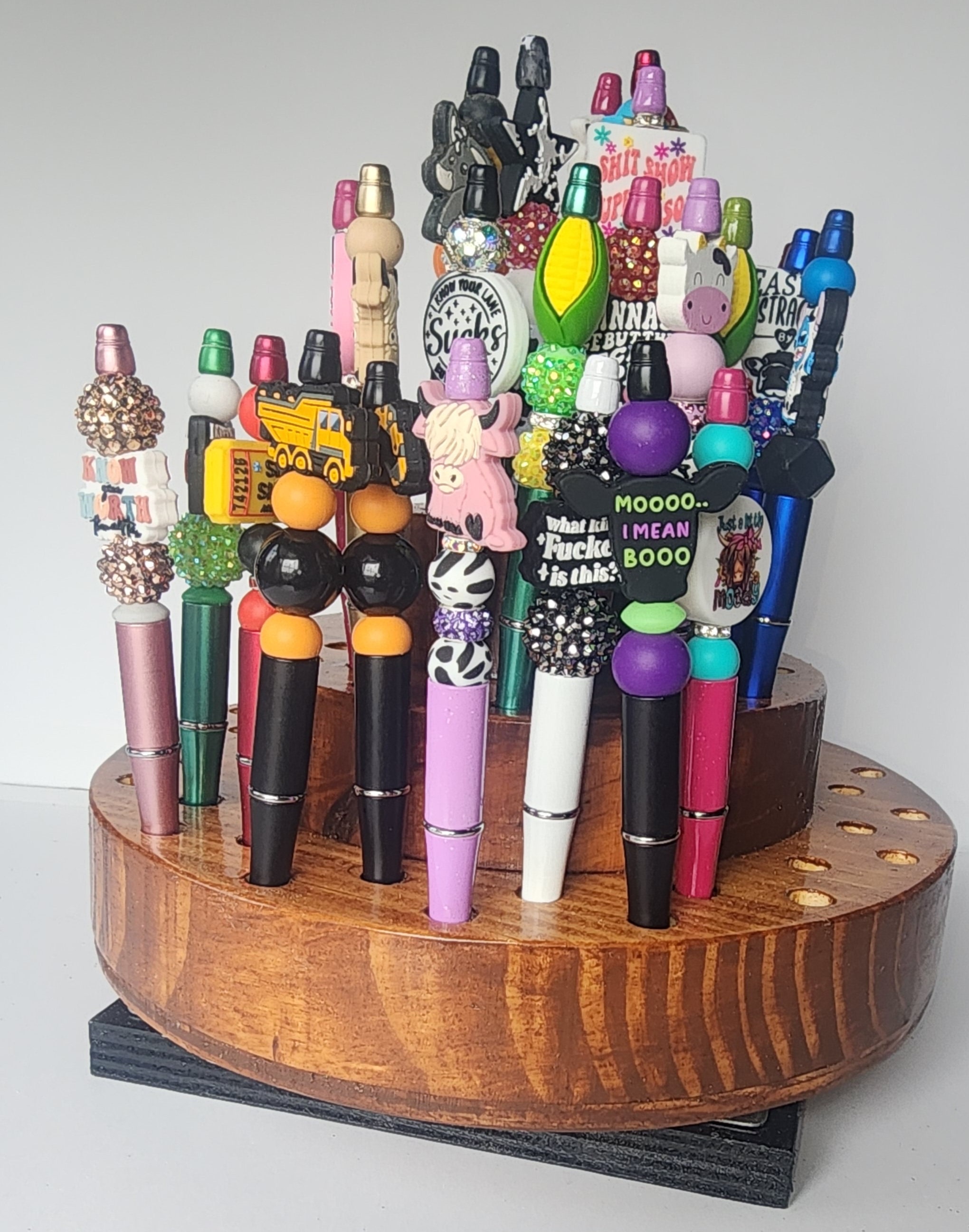 Pen Display Block, Live Sales Display, Beaded Pen Holder, Artist Tool ...