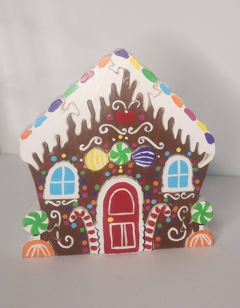 Gingerbread House Gingerbread Man Puzzles Wood Decor - Etsy