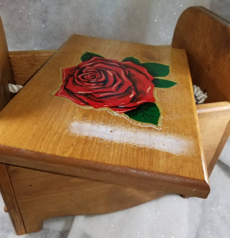 Rose Storage Box Wooden Box w Lid Mother's Day Gift | Etsy